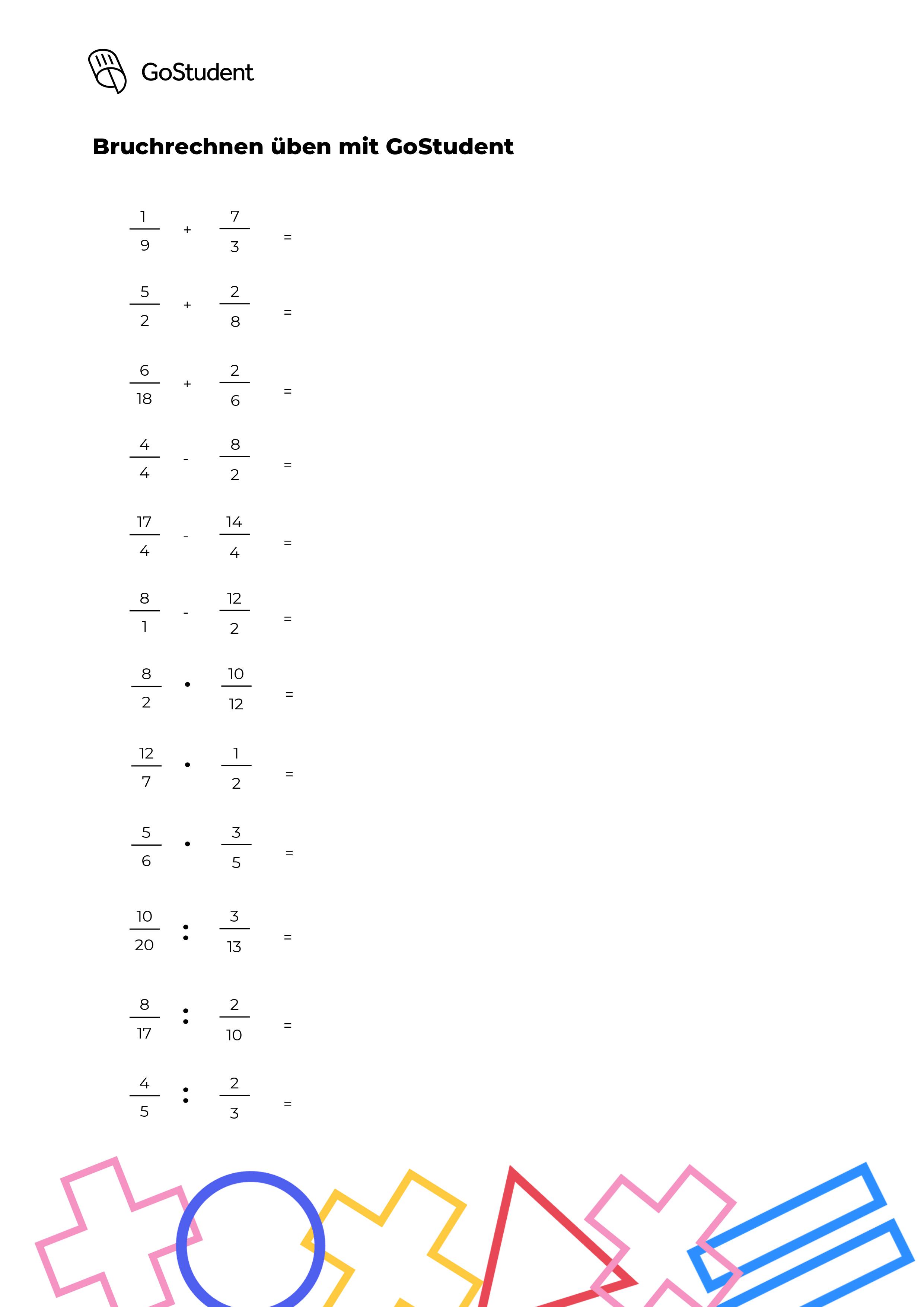 Bruchrechnen einfach erklärt: Regeln & Aufgaben mit Lösungen